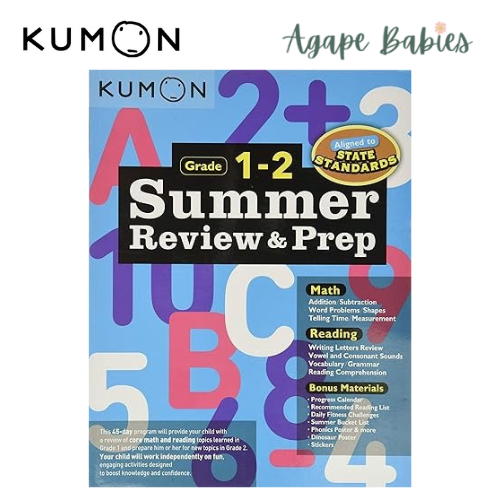 Kumon Summer Review & Prep: 1-2 | Agape Babies