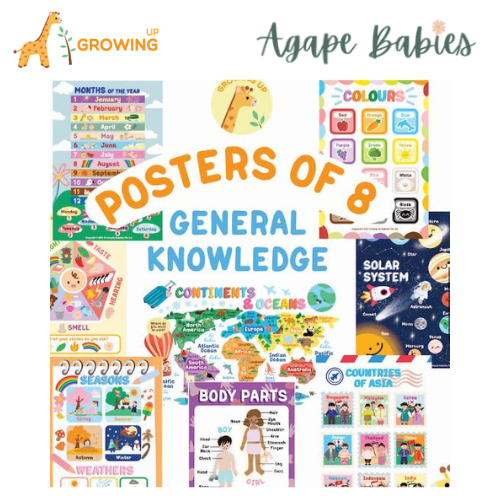 Growing Up Educational Posters (Set of 8) - General Knowledge (28X40cm