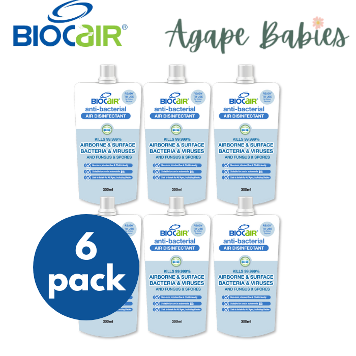 [6-Pack] BioCair Anti-Bacterial Disinfectant Air Purifying Solution 30