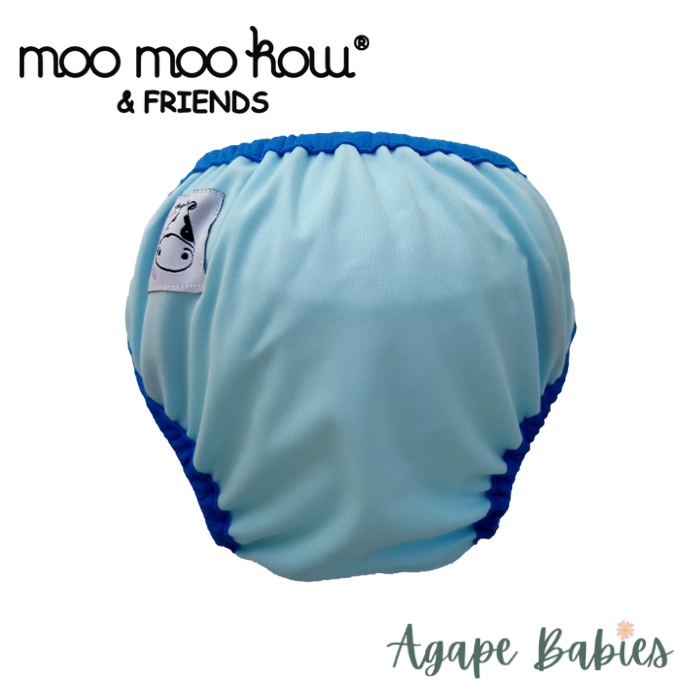 Moo Moo Kow One Size Swim Diaper - Baby Blue | Agape Babies Singapore